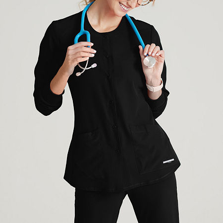 Click here for Skechers Sk401 Stability 2-Pocket Crewneck Snap-Fr... prices