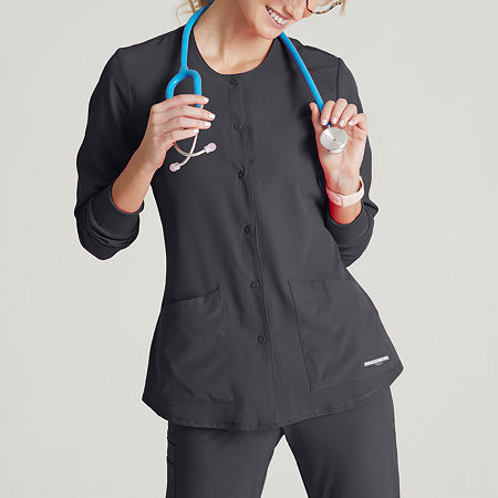 Click here for Skechers Sk401 Stability 2-Pocket Crewneck Snap-Fr... prices