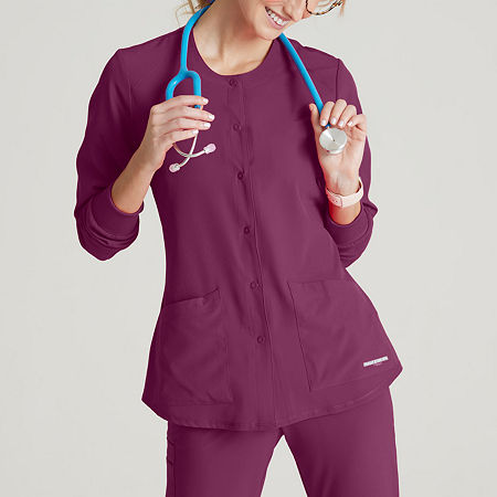 Click here for Skechers Sk401 Stability 2-Pocket Crewneck Snap-Fr... prices