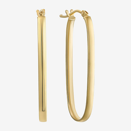 Click here for Womens 10K Gold 29mm Oval Hoop Earrings  One Size prices