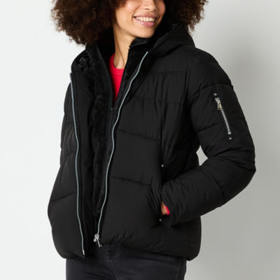 Maralyn And Me Hooded Heavyweight Womens Juniors Puffer Jacket, Color ...
