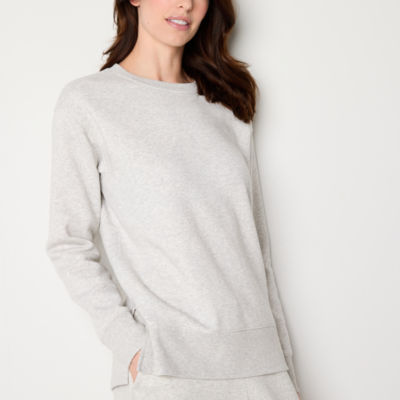 Xersion Womens Super Soft Fleece Crew Neck Long Sleeve Sweatshirt ...