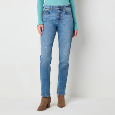 a.n.a Embellished Stretch Fabric Womens High Rise Slim Fit Jean, Color ...