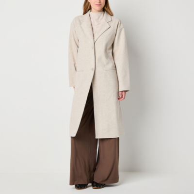 Stylus Midweight Womens Overcoat, Color: Oatmeal Heather - JCPenney