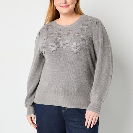 Click here for Liz Claiborne Plus Womens Crew Neck Long Sleeve Pu... prices