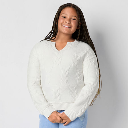 Click here for Thereabouts Little & Big Kid Girls Split Crew Neck... prices