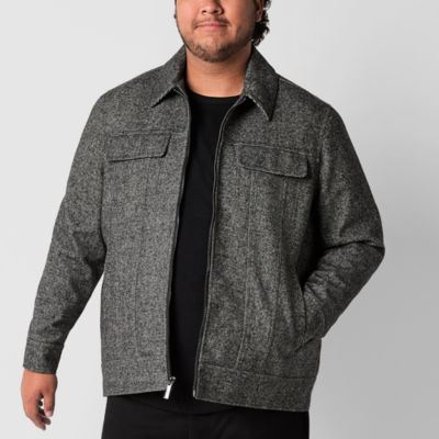 Shaquille O'Neal XLG Mens Big and Tall Zip-Front Jacket, Color: Htr ...