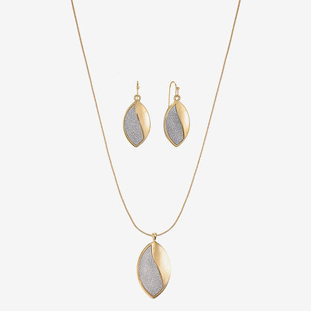 Click here for Monet Jewelry Two Tone Pendant Necklace And Drop E... prices
