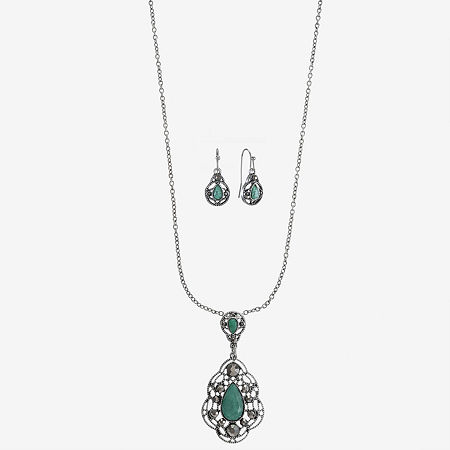 Click here for Monet Jewelry Pendant Necklace And Drop Earring Wo... prices