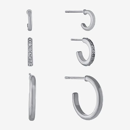 Click here for Sparkle Allure 3 Pair Crystal Earring Set  One Siz... prices