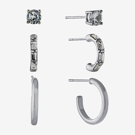 Click here for Sparkle Allure Womens Crystal 3 Pair Earring Set... prices