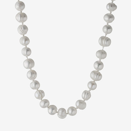 Click here for Silver Treasures Womens White 16 Inch Strand Neckl... prices