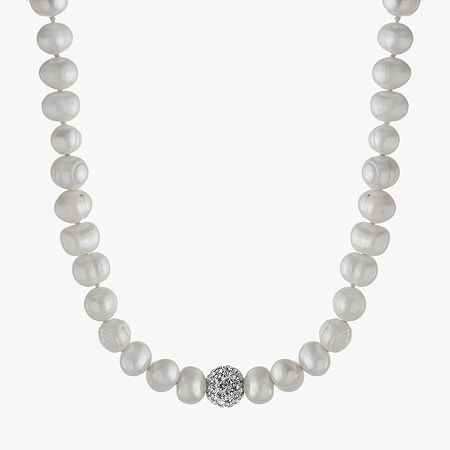 Click here for Silver Treasures Womens White 16 Inch Strand Neckl... prices