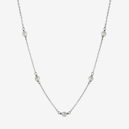 Click here for Silver Treasures Womens White 16 Inch Strand Neckl... prices