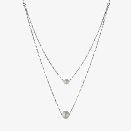 Click here for Silver Treasures Womens White 16 Inch Strand Neckl... prices
