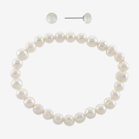 Click here for Silver Treasures Cultured Freshwater Pearl Womens... prices