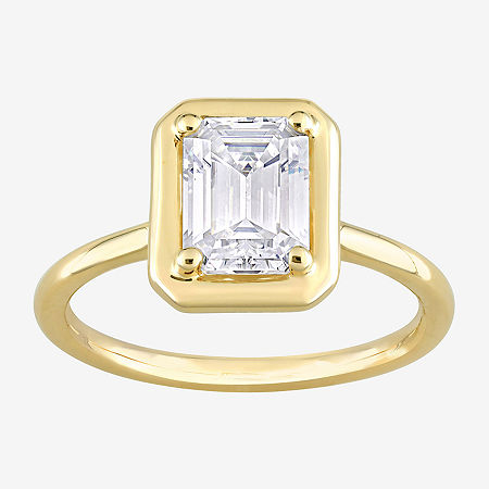 Click here for Womens Lab Created White Moissanite 10K Gold Solit... prices