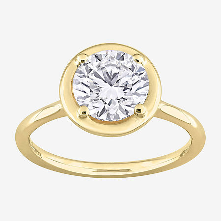 Click here for Womens Lab Created White Moissanite 10K Gold Solit... prices