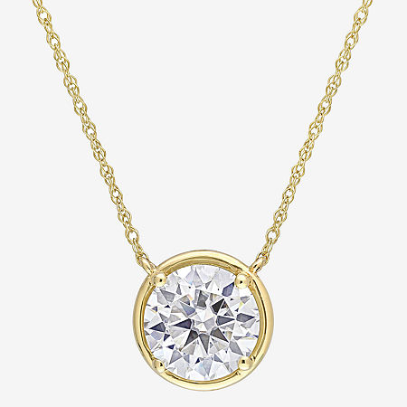 Click here for Womens Lab Created White Moissanite 10K Gold Round... prices
