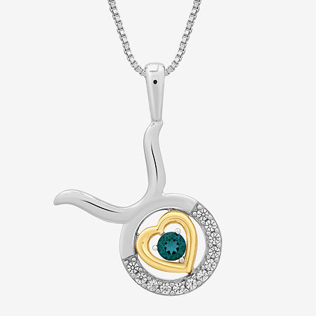 Click here for Womens Gemstone Zodiac Pendant Necklace in Sterlin... prices