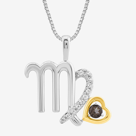 Click here for Womens Gemstone Zodiac Pendant Necklace in Sterlin... prices