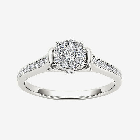 Click here for 1/3 CT.T.W. Natural Diamond 10K White Gold Round C... prices