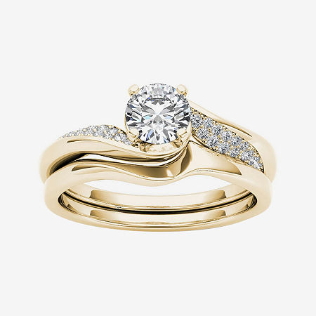 Click here for 5/8 CT.T.W. Natural Diamond 14K Yellow Gold Bridal... prices