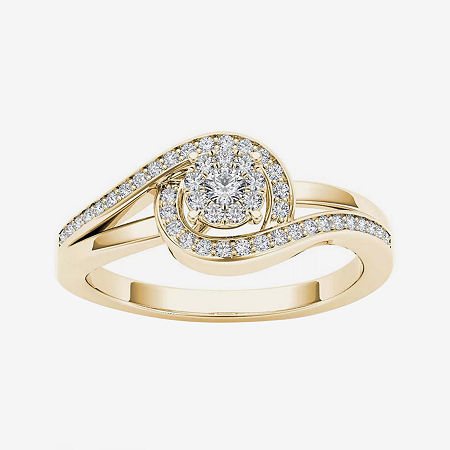 Click here for 1/5 CT.T.W. Natural Diamond Swirl 10K Yellow Gold... prices