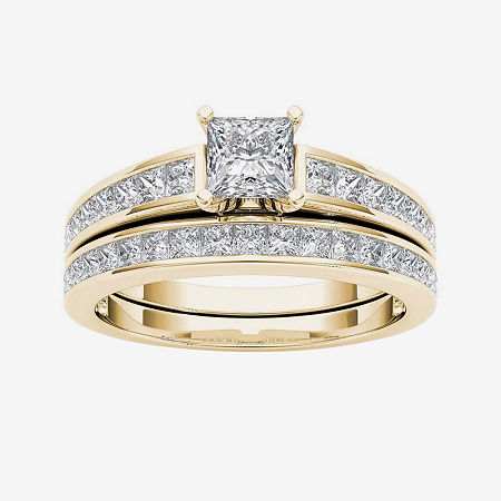 Click here for 1 1/2 CT.T.W. Natural Diamond 14K Yellow Gold Brid... prices