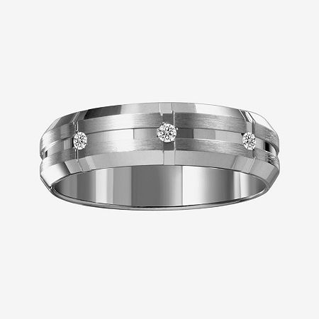 Click here for Mens 6mm Diamond-Accent 10K White Gold Wedding Ban... prices