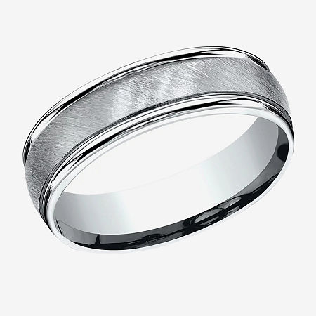 Click here for Mens 6MM 10K White Gold Wedding Band  13  White prices