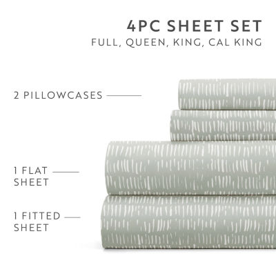 Casual Comfort Dashed Lines Patterned Sheet Set - JCPenney