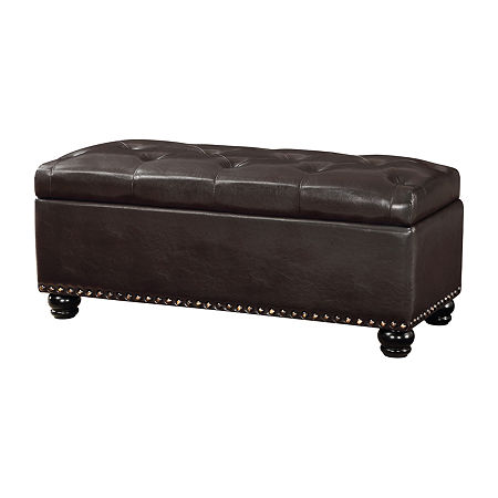 Click here for 9th Avenue Storage Tufted Nailhead Trim Bench  One... prices