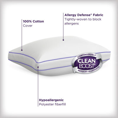 Allerease Cleanboost Extra Firm Support Pillow, Color: White - JCPenney
