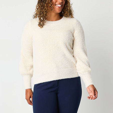 Click here for Liz Claiborne Eyelash Womens Crew Neck Long Sleeve... prices