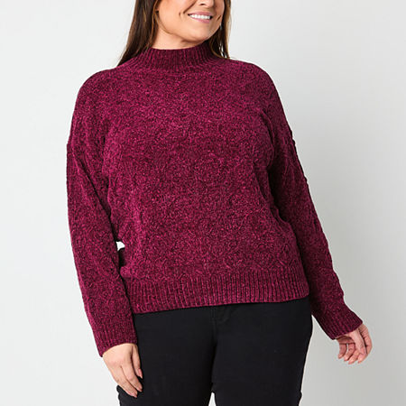 Click here for Liz Claiborne Plus Womens Mock Neck Long Sleeve Pu... prices