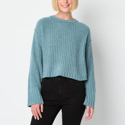 Arizona Juniors Cozy Chenille Womens Crew Neck Long Sleeve Pullover ...