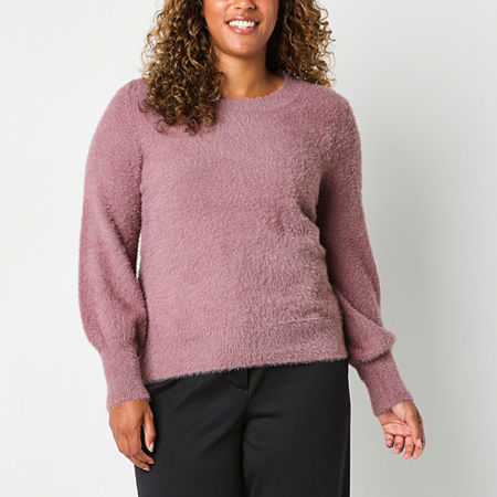 Click here for Liz Claiborne Eyelash Womens Crew Neck Long Sleeve... prices
