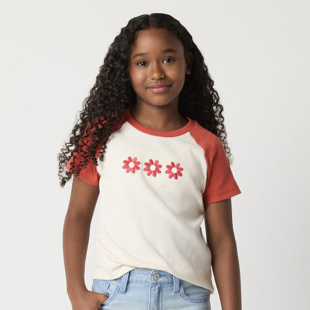 Click here for Thereabouts Rib Little & Big Kid Girls Crew Neck S... prices