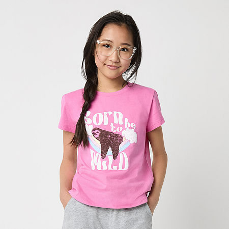 Click here for Thereabouts Little & Big Kid Girls Round Neck Shor... prices