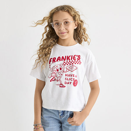Click here for Thereabouts Boxy Little & Big Kid Girls Crew Neck... prices
