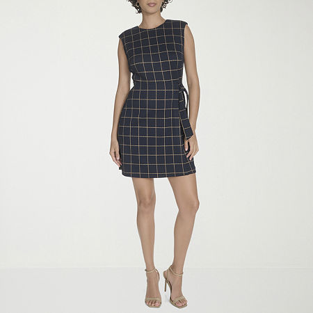 Click here for Marc New York Womens Sleeveless Windowpane Petite... prices