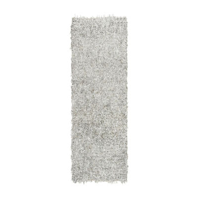 Safavieh Leather Shag Collection Akilah Solid Runner Rug - JCPenney