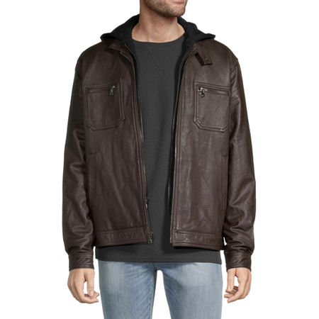 Click here for Vintage Leather Racing Jacket With Detachable Hood... prices