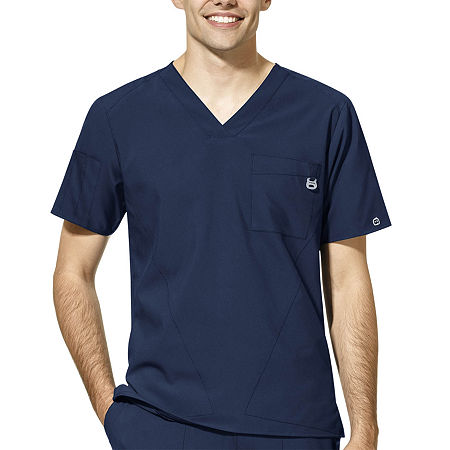 Click here for Wink Mens W123 V-Neck Scrub Top - Navy prices