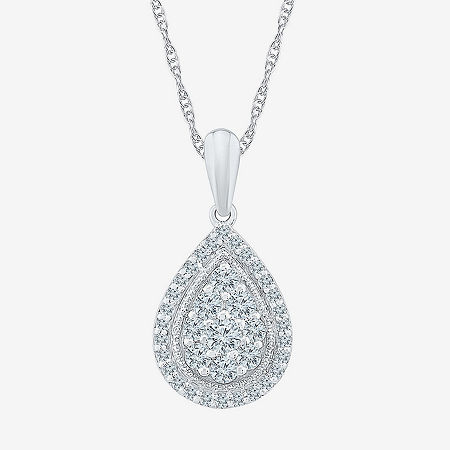 Click here for Teardrop Womens 1/2 CT. T.W. Natural White Diamond... prices