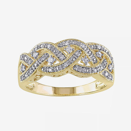 Click here for 1/8 CT.T.W. Natural Diamond Yellow Gold Over SIlve... prices