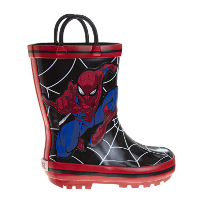 Spider-Man Little & Big Boys Flat Heel Rain Boots