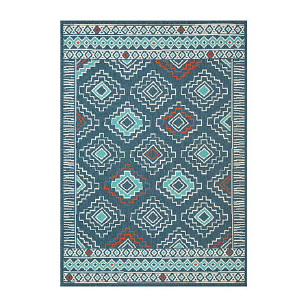 Click here for Lr Home Trixie 8x99 Outdoor Area Rug - Navy/Ivory prices