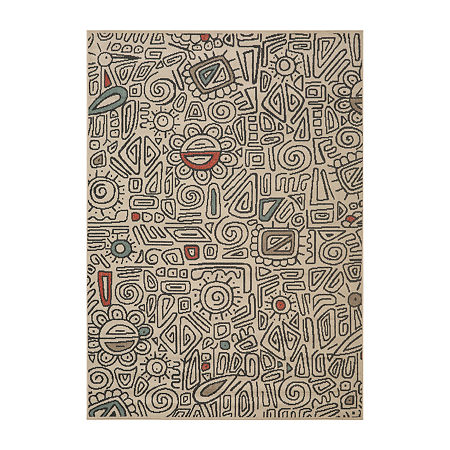 Click here for Lr Home Trixie 5x7 Outdoor Area Rug - Ivory prices
